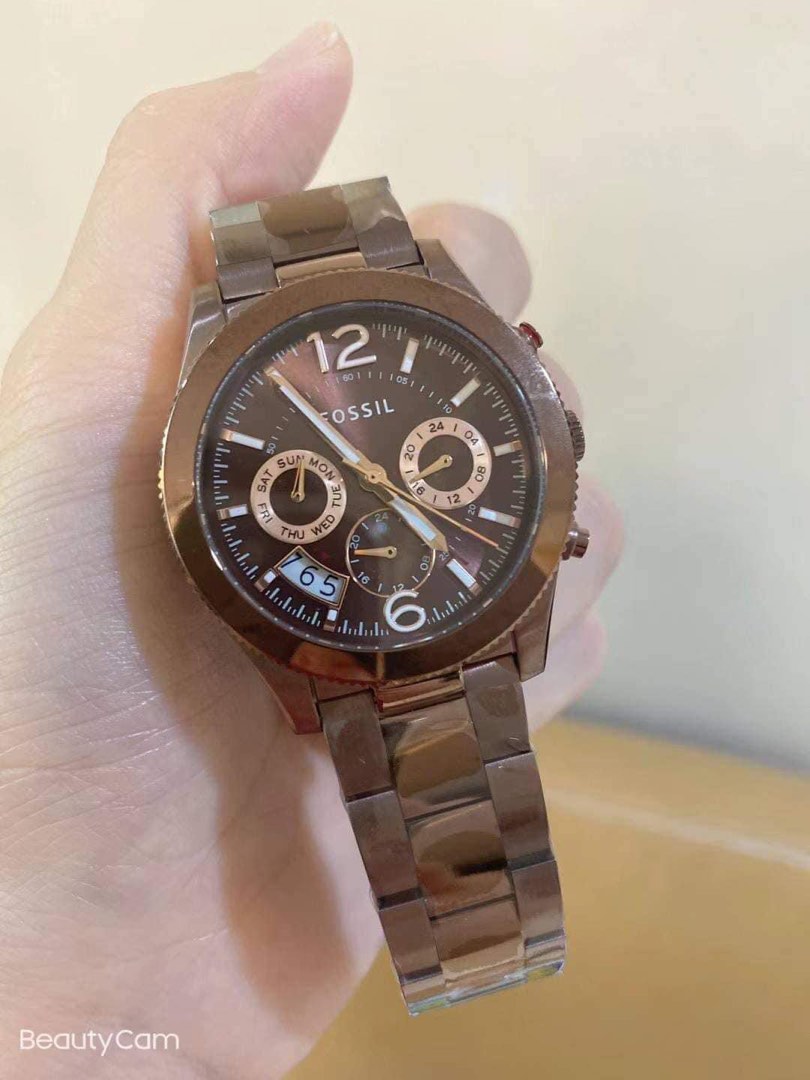 FOSSIL BOYFRIEND MULTIFUNCTION BRONZE DIAL AUTHENTIC WATCH, Women's ...