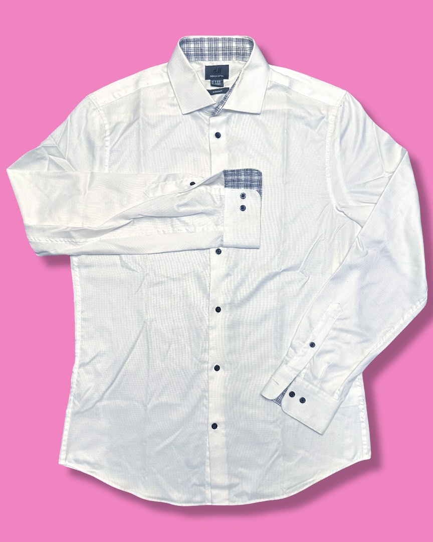 H&M Premium Cotton, Men's Fashion, Tops & Sets, Formal Shirts on Carousell