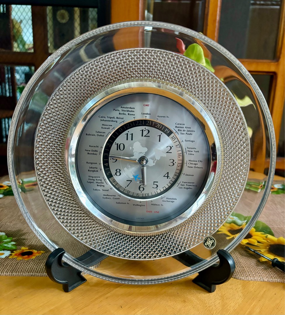 Hoya Crystal GMT Clock, Furniture & Home Living, Home Decor, Clocks on ...