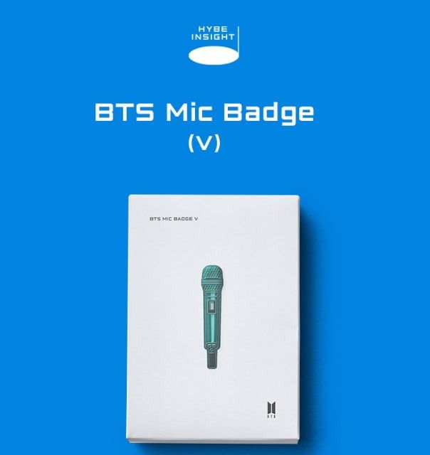 JULY 19 SALE! HYBE INSIGHT - BTS MIC BADGE WITH PC (V / TAEHYUNG ...