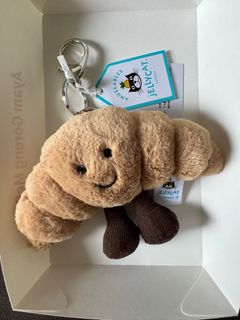 [Authentic] JELLYCAT Croissant Bag Charm / key chain, Hobbies & Toys ...