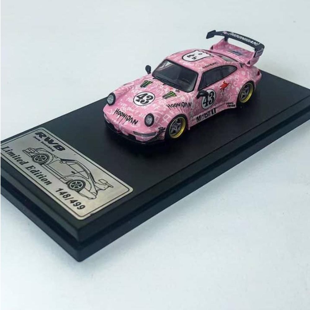 King Model 1/64 Scale RWB Porsche 964 High Wing Hoonigan Pink 43 ...