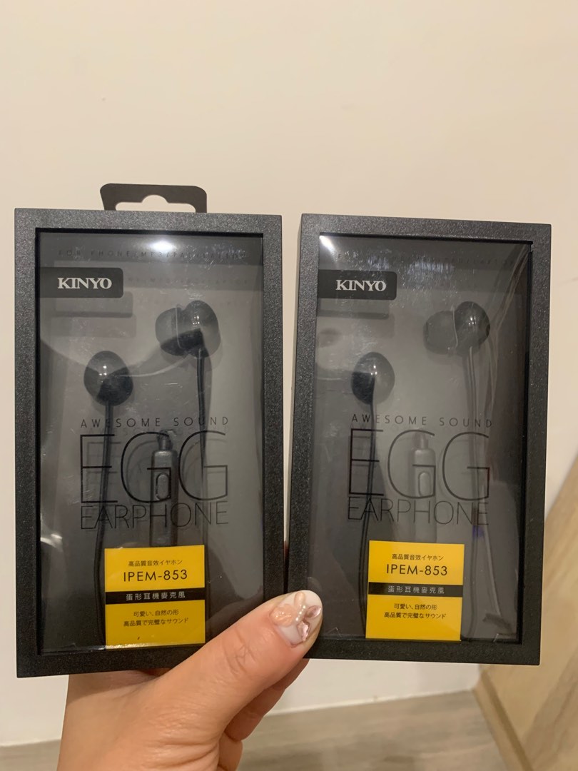 （現貨）KINYO IPEM-853入耳式蛋形耳機麥克風（2個）, 哩哩扣扣, 其他在旋轉拍賣