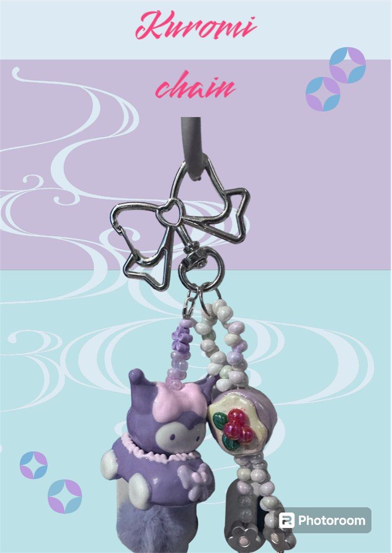 Kuromi chain, Hobbies & Toys, Stationary & Craft, Handmade Craft on Carousell