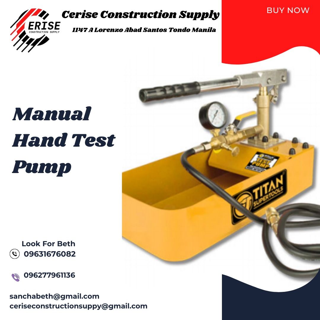 Manual Hand Test Pump, Commercial & Industrial, Construction Tools ...