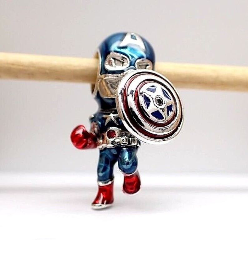 Marvel The Avengers Captain America Charm 793129C01, Women's Fashion ...