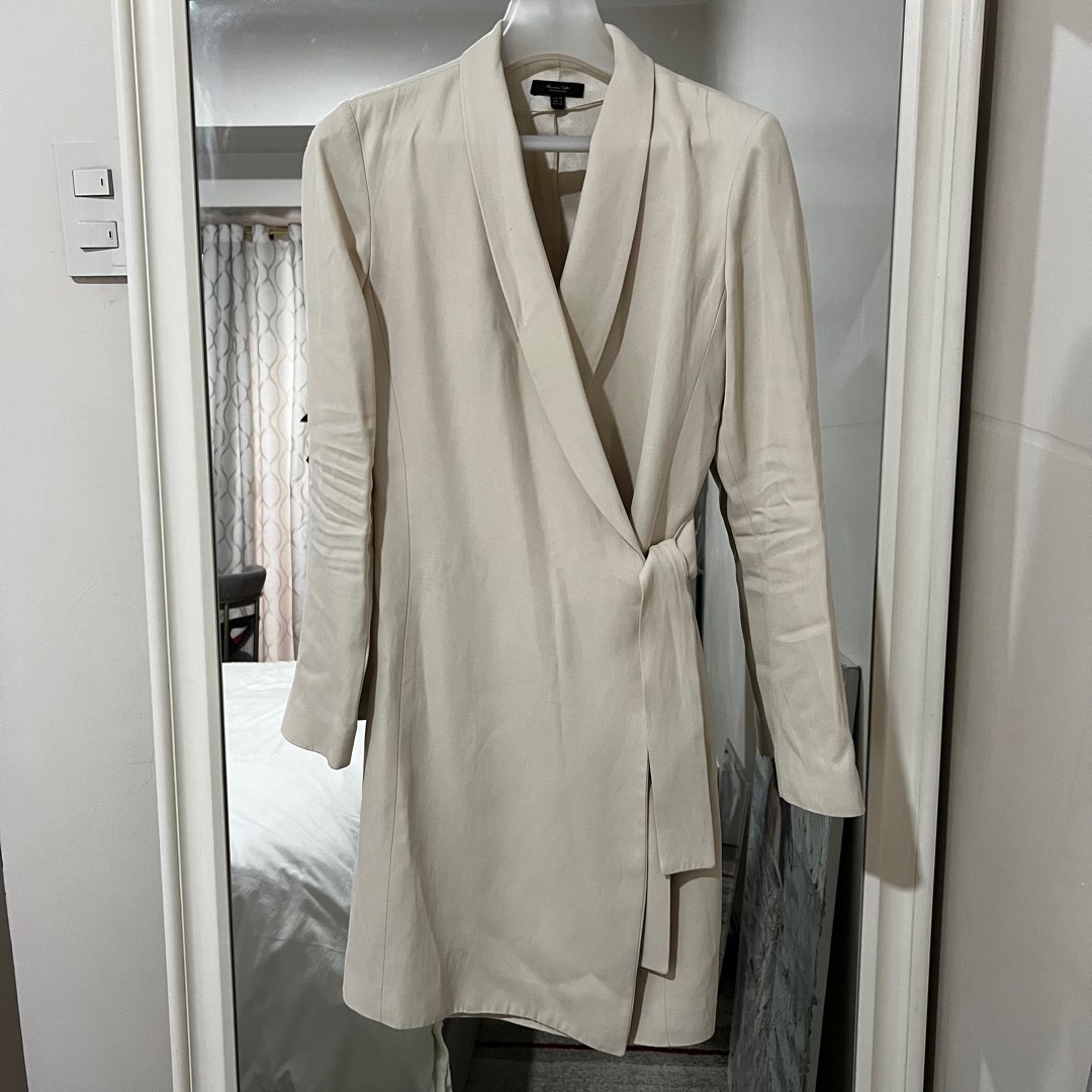 Massimo Dutti off-white dress suit, Women's Fashion, Dresses & Sets ...
