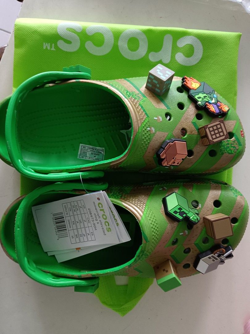 Minecraft crocs, Babies & Kids, Babies & Kids Fashion on Carousell