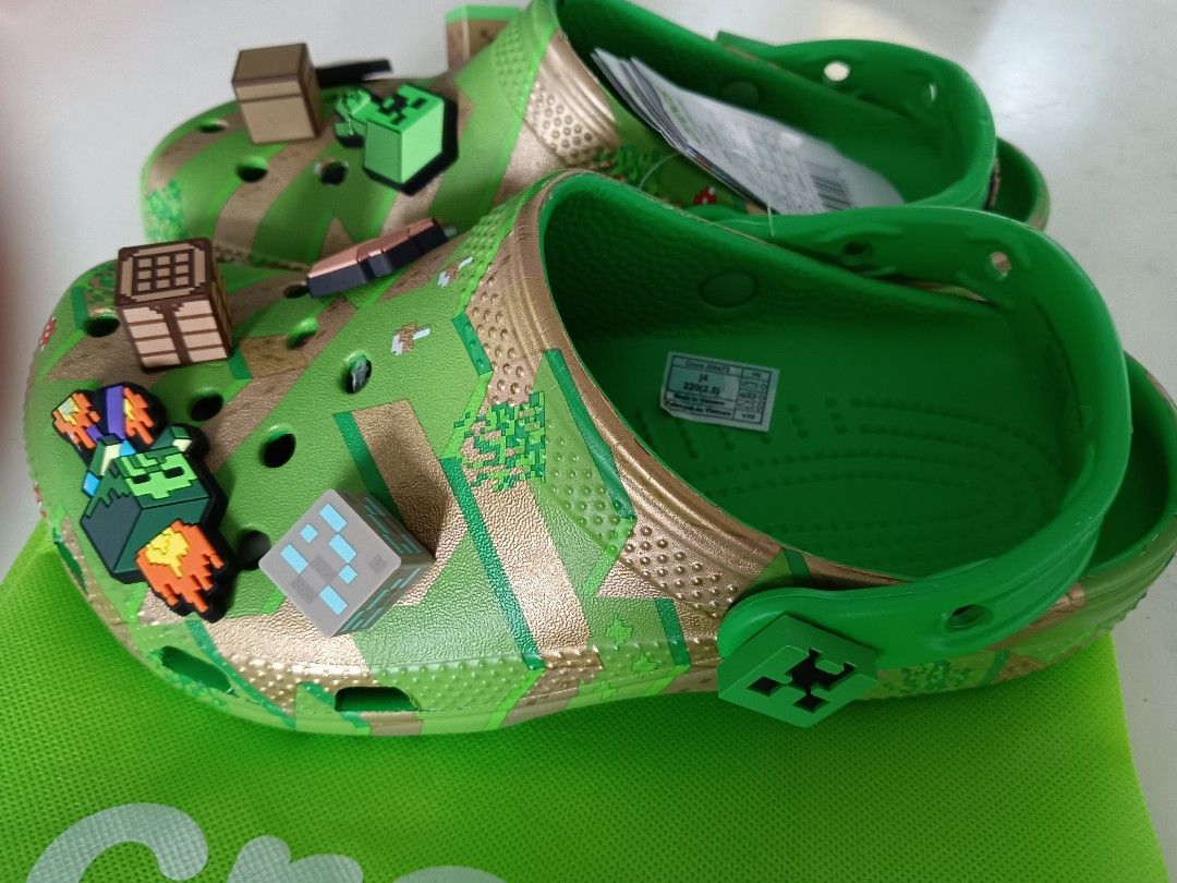 Minecraft crocs, Babies & Kids, Babies & Kids Fashion on Carousell