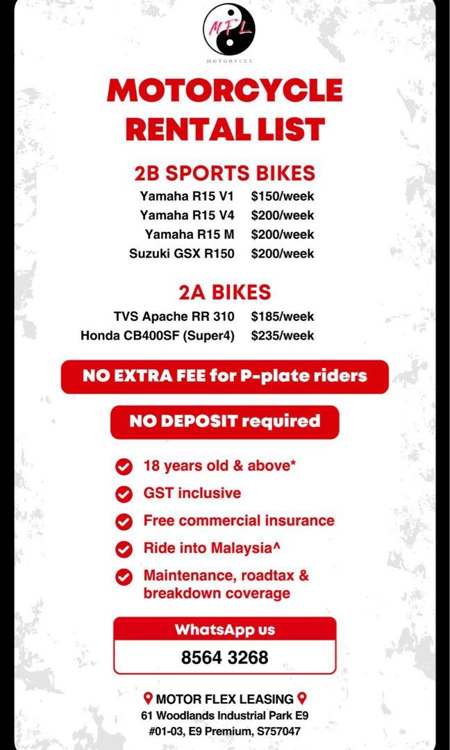 Motorcycle Rental, Motorcycles, Motorcycle Rental on Carousell