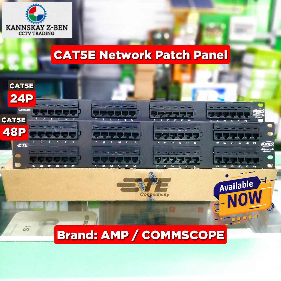 Network Patch Panel 24port|48port Cat5E|Cat6 AMP/COMMSCOPE Brand ...