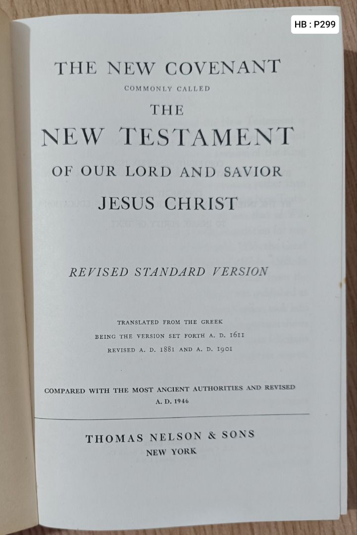 New Testament Revised Standard Version HB, Hobbies & Toys, Books ...