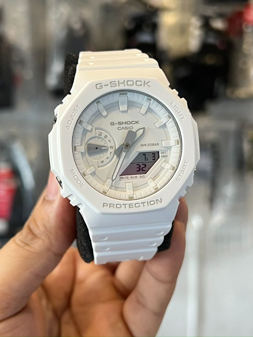 ORIGINAL G-SHOCK Analog Digital White Watch GA-2100-7A7 / G-SHOCK OAK ...