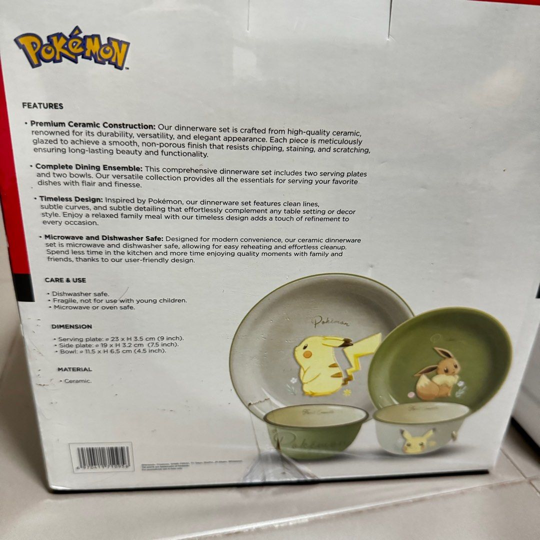 Pokémon Ceramic Dinnerware Set (NTUC FairPrice Living With Pokémon ...