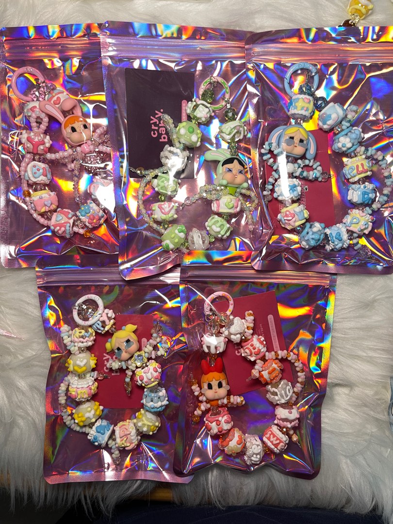 popmart crybaby x powerpuff girls ppg phone strap cable keychain pop ...