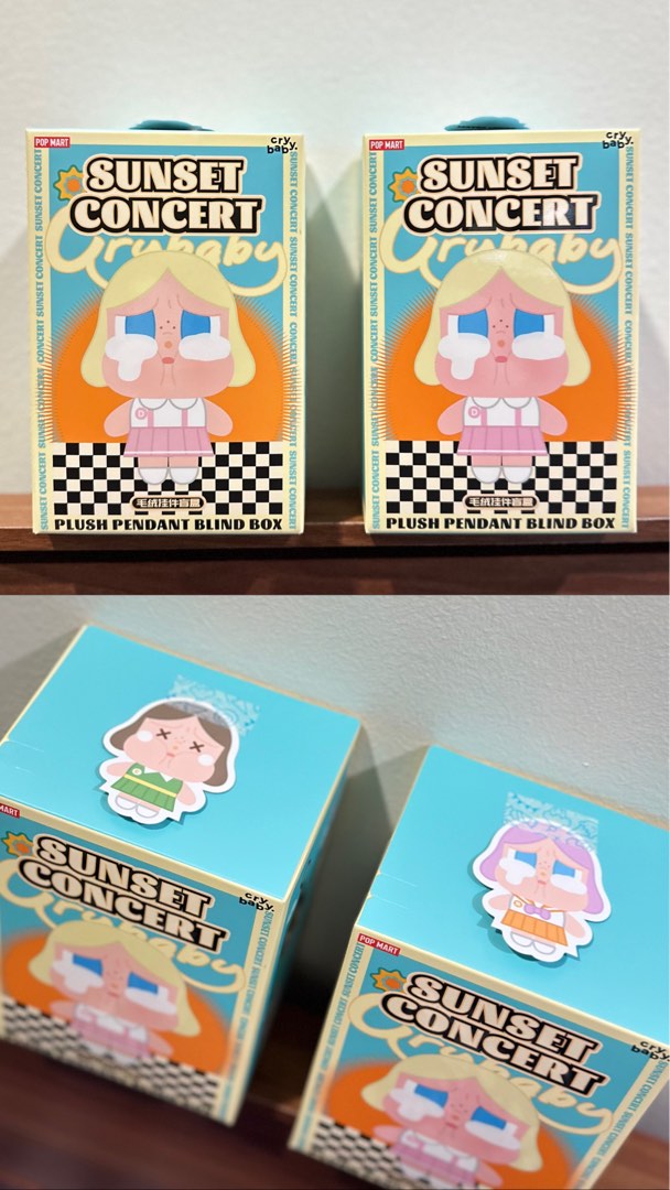 Popmart Crybaby Sunset Concert Plush BRIGHT ORANGE, Hobbies & Toys ...