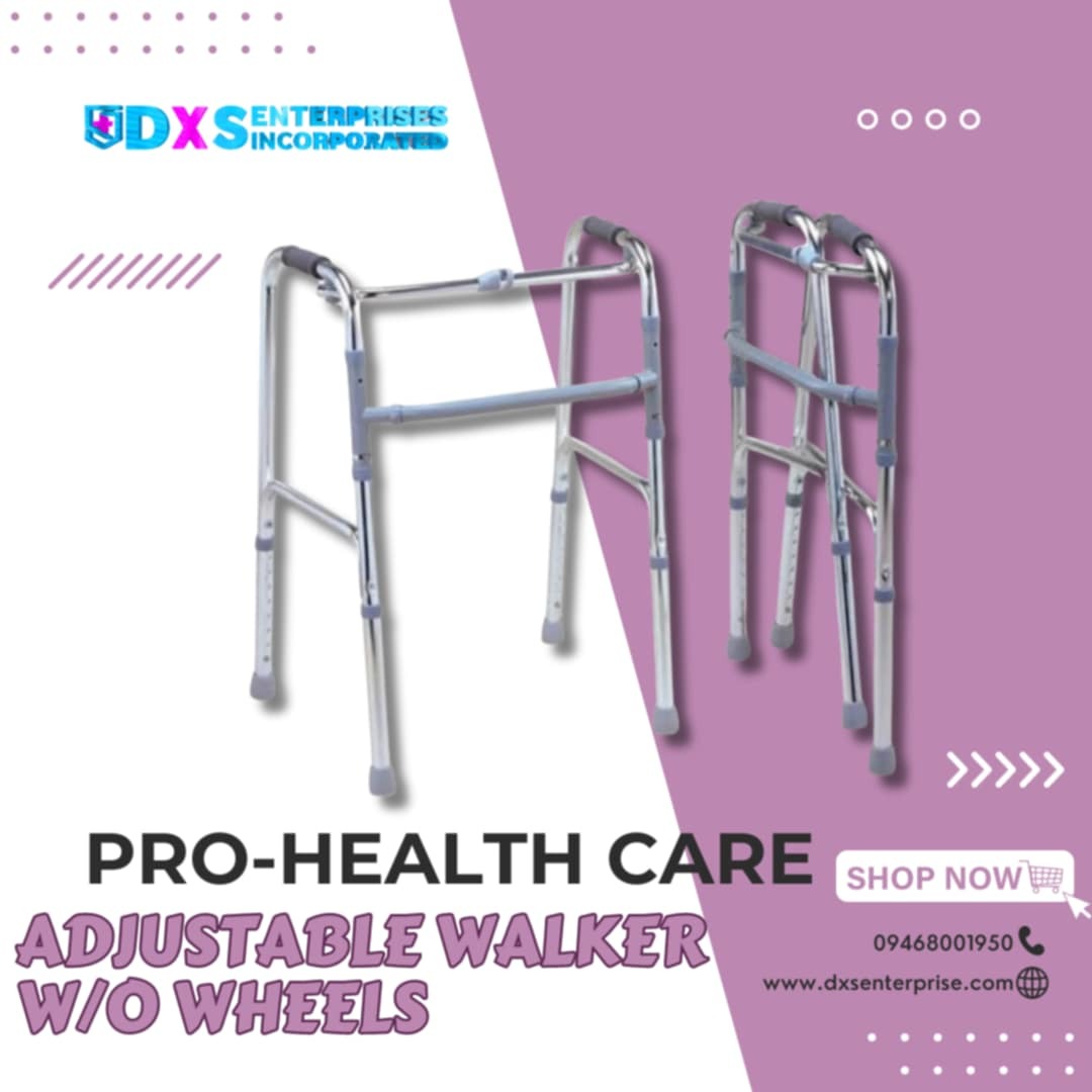 PRO-HEALTH ADJUSTABLE WALKER W/O WHEELS, Health & Nutrition, Assistive ...
