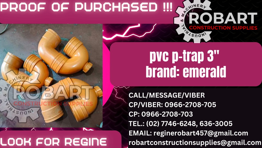 pvc p-trap 3" brand: emerald, Commercial & Industrial, Construction ...