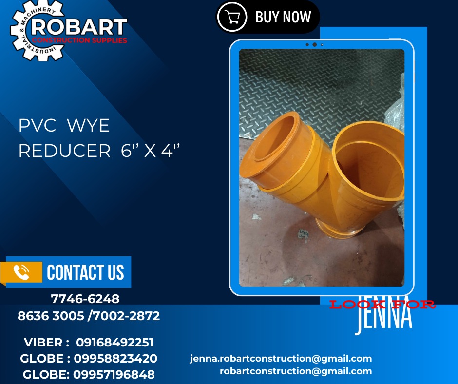 PVC wye reducer 6'' x 4'' brand : TIAN, Commercial & Industrial ...