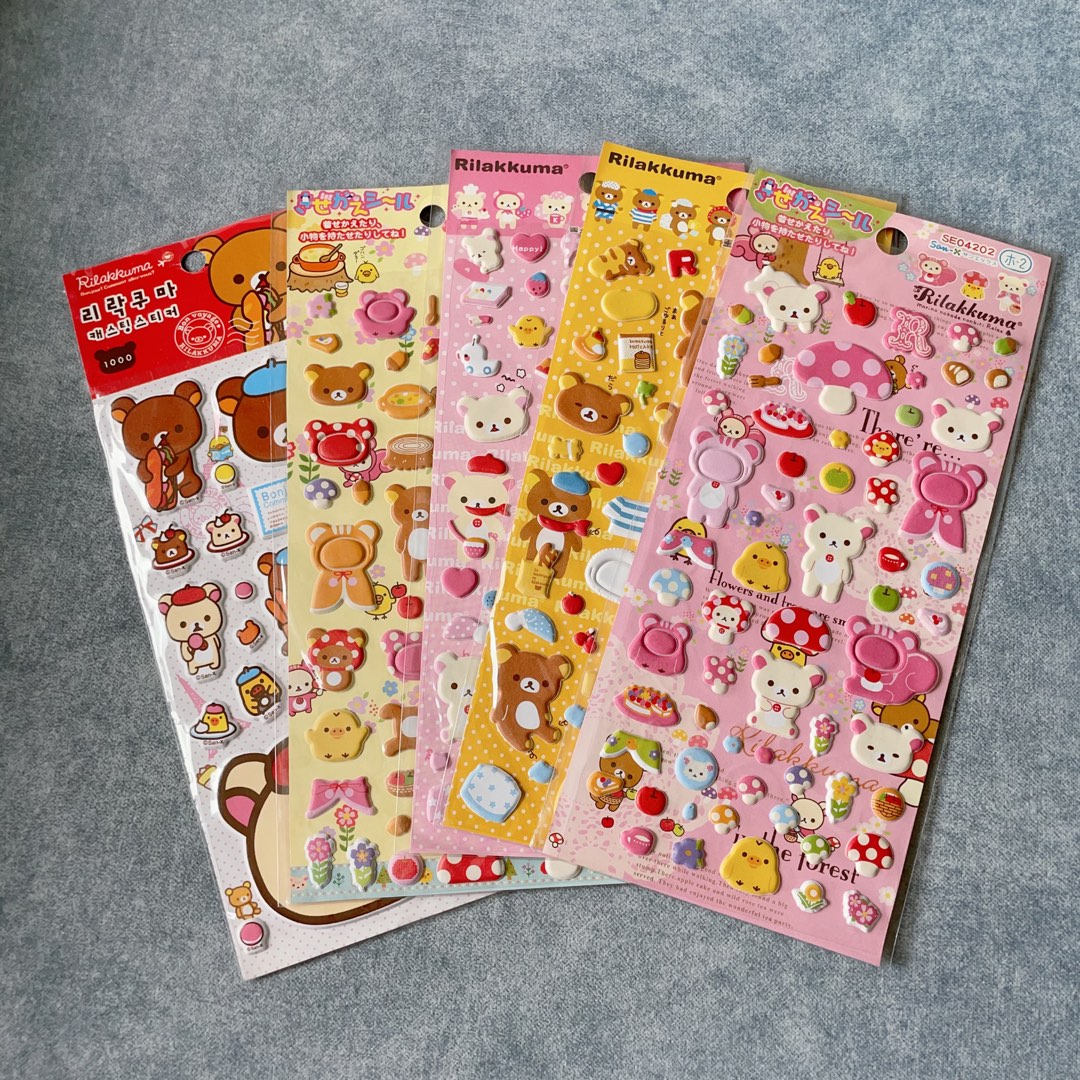 Rilakkuma San-X Bubble Sticker Pack, Hobbies & Toys, Stationery & Craft ...