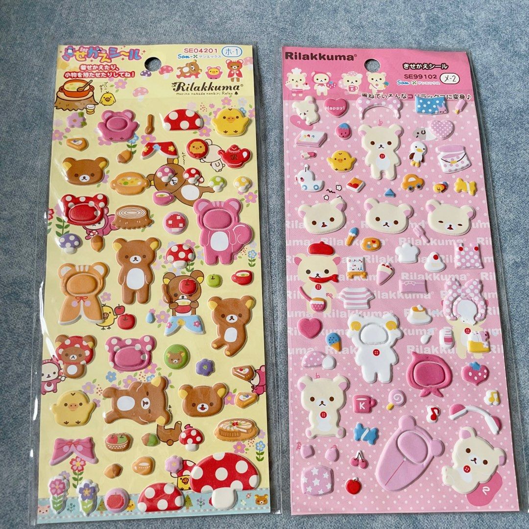 Rilakkuma San-X Bubble Sticker Pack, Hobbies & Toys, Stationery & Craft ...