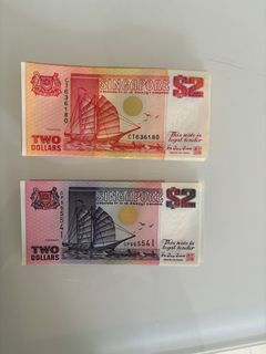 All Singapore $1 notes with different signatures issued from 1967-1999 ...
