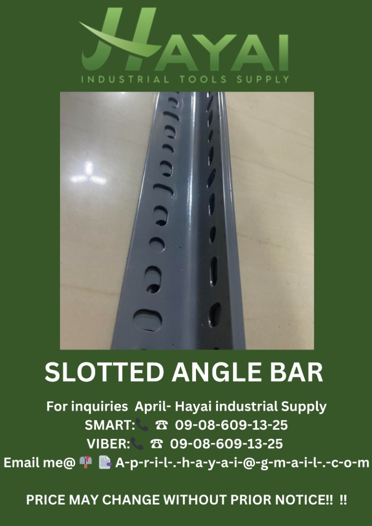 Slotted angle bar, Commercial & Industrial, Construction Tools ...