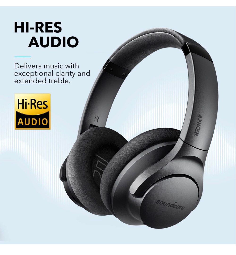 Soundcore Anker Life Q20 Hybrid Active Noise Cancelling Headphones ...