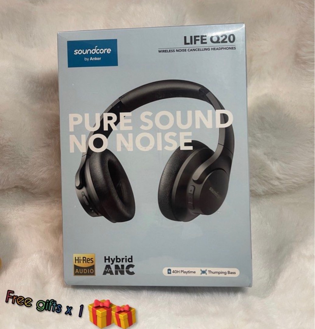 Soundcore Anker Life Q20 Hybrid Active Noise Cancelling Headphones ...