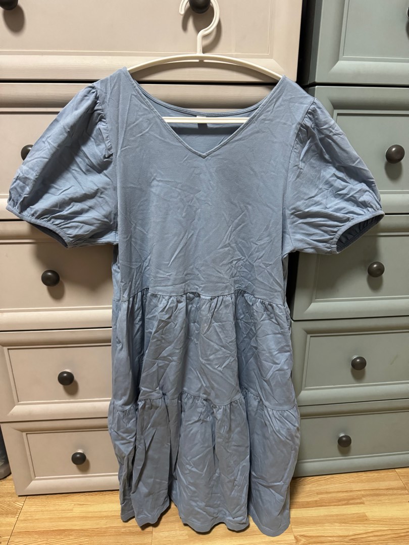 Uniqlo Blue Dress, Women's Fashion, Dresses & Sets, Dresses on Carousell