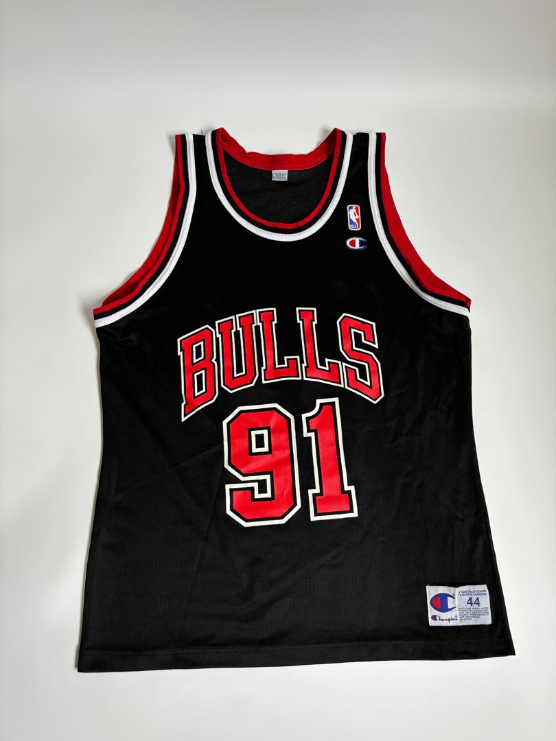 VINTAGE CHAMPION CHICAGO BULLS #91 DENNIS RODMAN, Men's Fashion ...