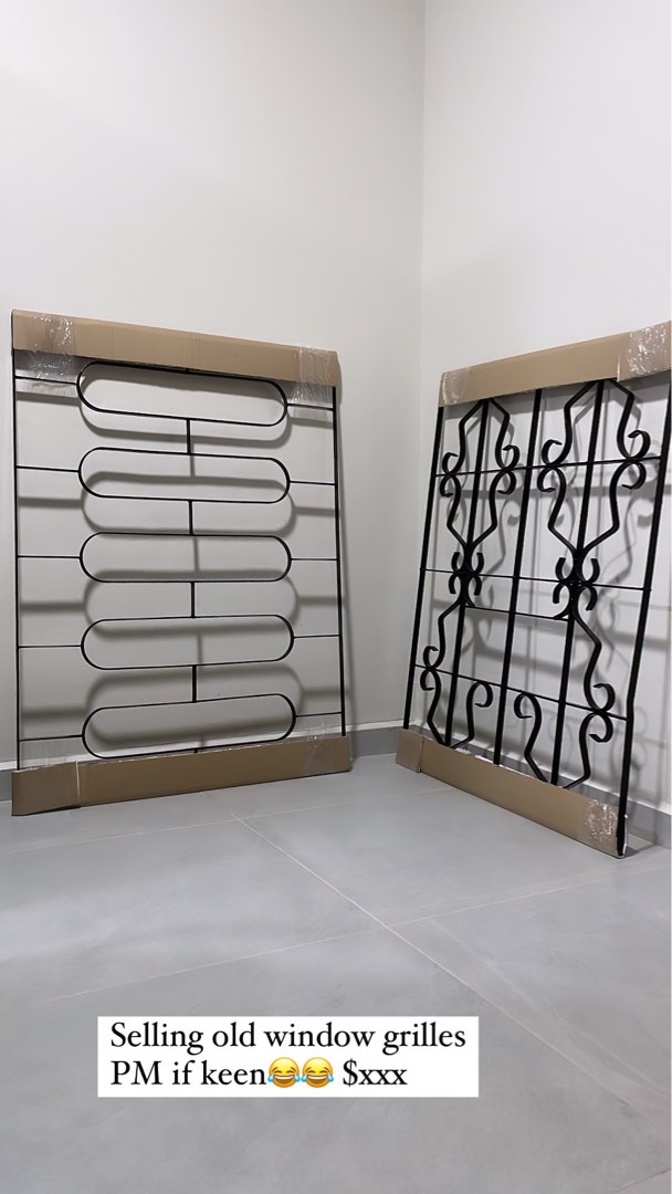 Vintage old hdb window grill, Furniture & Home Living, Home Decor ...