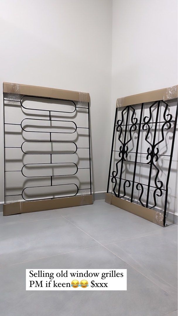 Vintage old hdb window grill, Furniture & Home Living, Home Decor ...