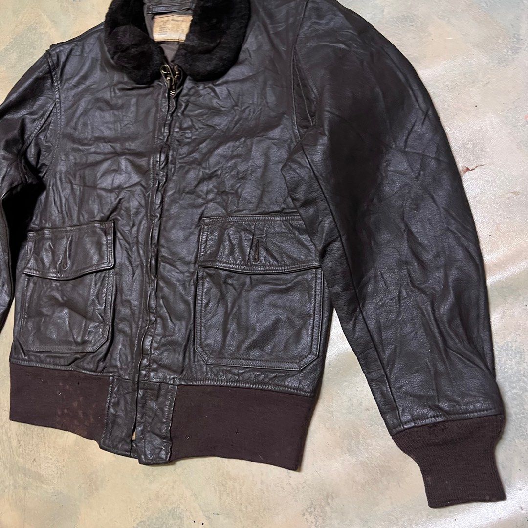 Vintage Type G-1 Flight leather jacket, Men's Fashion, Coats, Jackets ...
