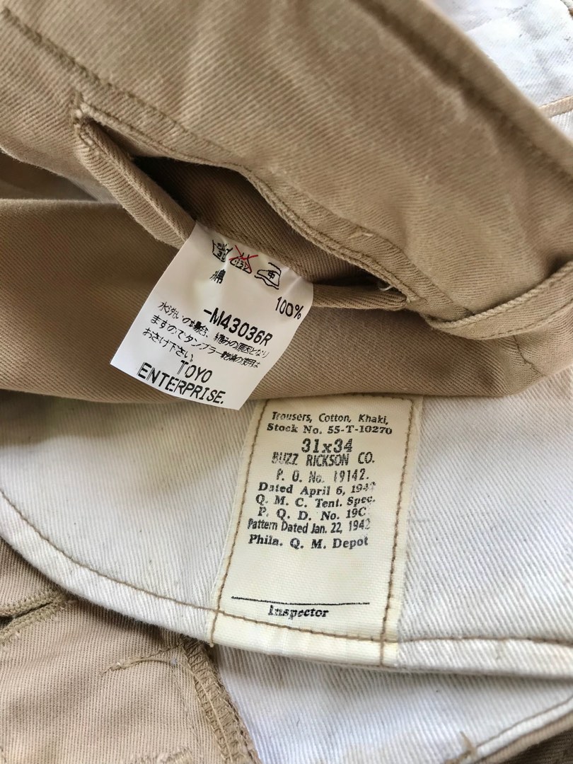 Vtg Buzz rickson trousers pants | military N1 deck jacket A2 deck ...