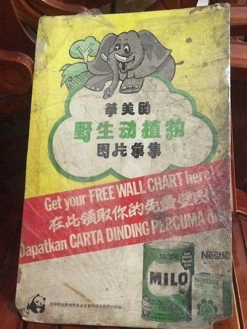 Wall Chart Milo, Hobbies & Toys, Collectibles & Memorabilia, Vintage ...