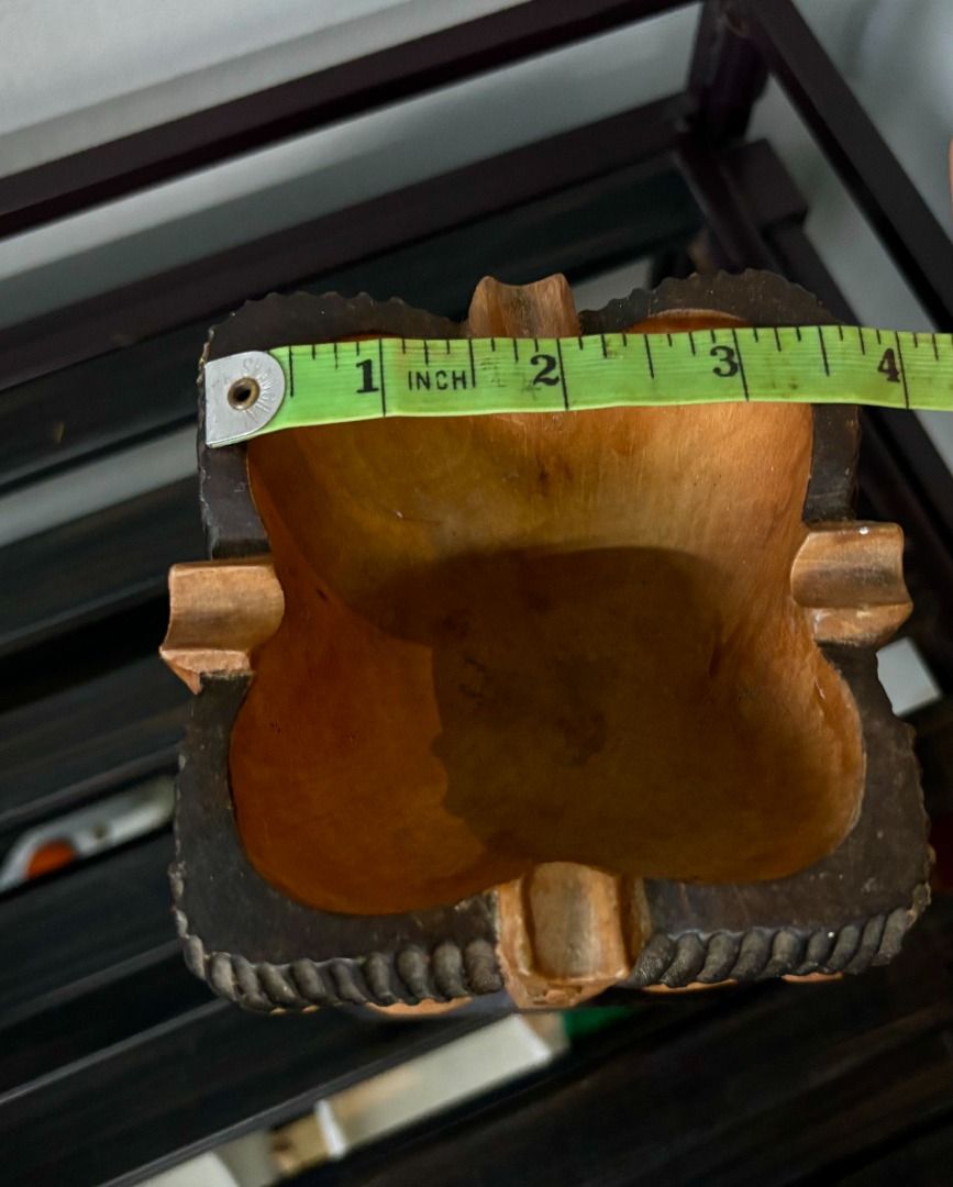 Wooden ash tray_from Baguio_key holder_coin tray_happy sad, Furniture ...