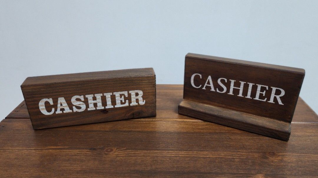 Customise Wooden Cashier Counter, Reception Table, Furniture & Home ...