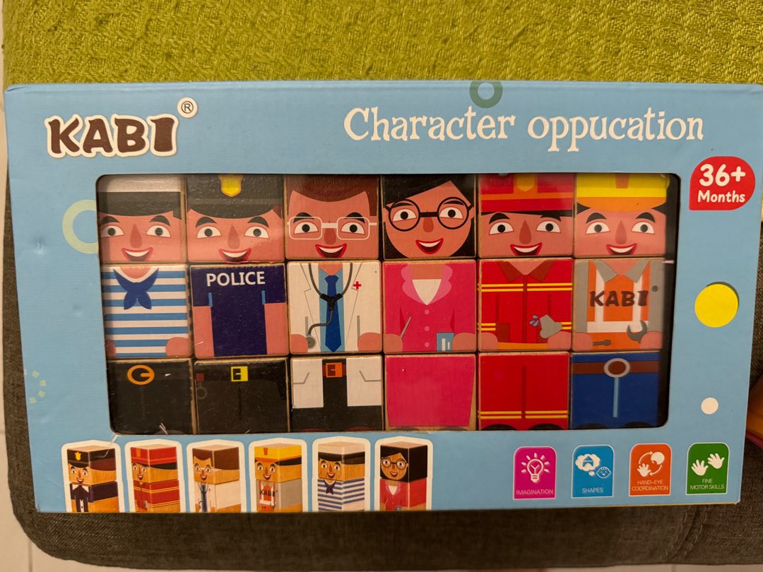 Wooden Character Building Block, Hobbies & Toys, Toys & Games on Carousell