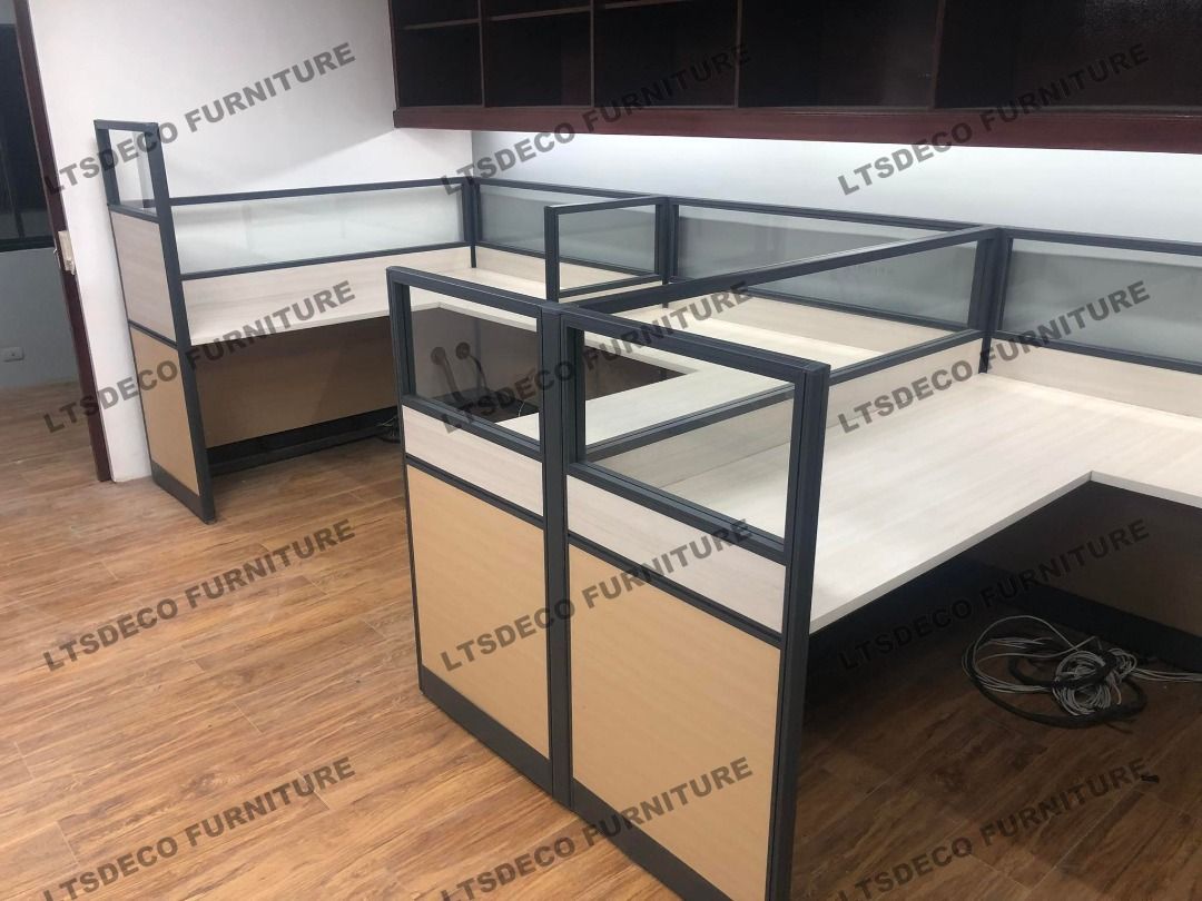 workstation table office partition furniture, Furniture & Home Living ...