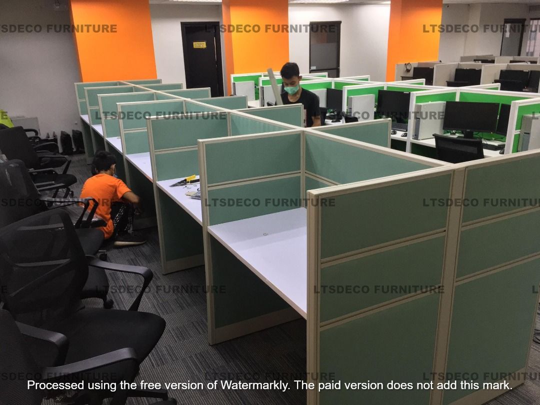 WORKSTATION TABLE OFFICE PARTITION FURNITURE MODULAR CUBICLES ...
