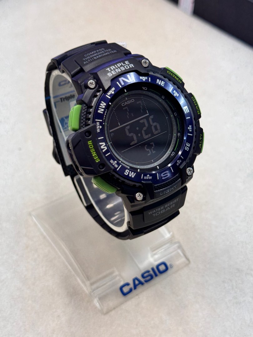 旺角門市100%全新有現貨 CASIO SGW-1000-2B 多功能戶外登山運動錶 可量度指南針/溫度/高度和氣壓 $799/1隻, 其他 ...
