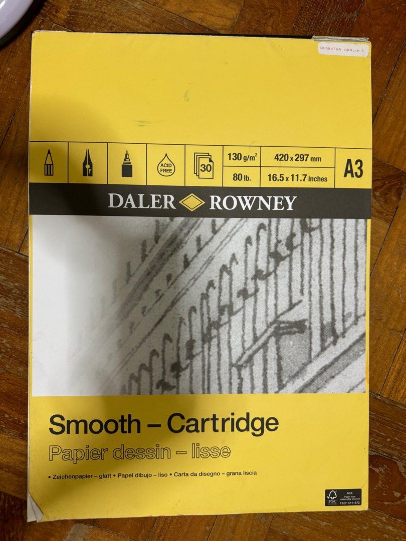 (2 for $5) Drawing book paper A3 layout pad daler rowney, Hobbies ...