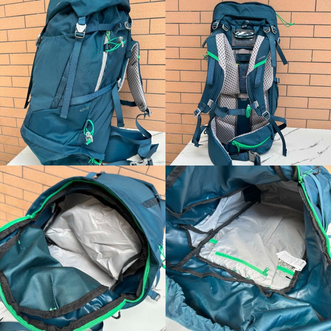 法國 迪卡儂 Decathlon 藍紅綠灰色牛津布 40L 50L 70L 行山 露營 背囊, 運動產品, 行山及露營 - Carousell