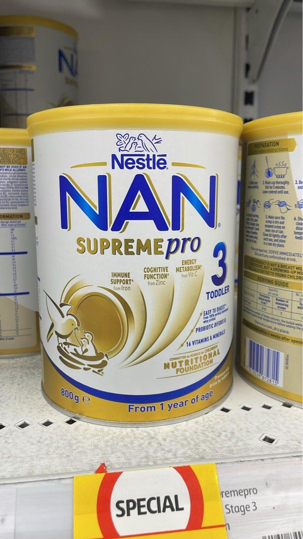 雀巢奶粉 Nan 800 g 澳洲版infini pro 能恩全護 supreme pro 1/2/3 , 兒童＆孕婦用品, 護理及餵哺 ...