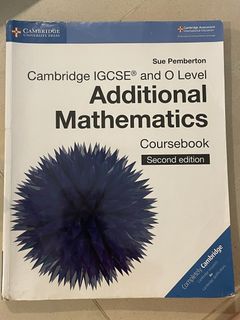 Additional mathematics coursebook cambridge IGCSE and O Level (second edition), Hobbies & Toys ...