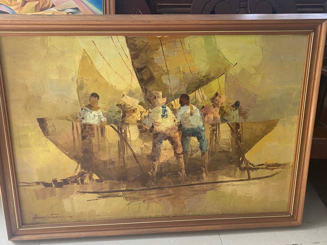An oil on canvas painting by Master Cesar Buenaventura (Mabini Master ...
