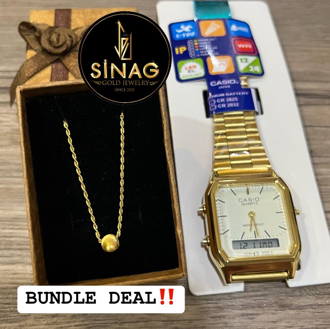 Authentic Legit Pawnable Real Saudi Gold- Bundle Deal Necklace and ...