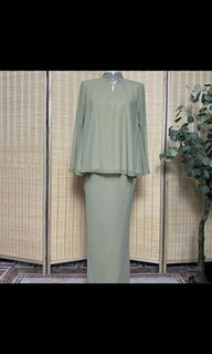 KURUNG RAYA Zoe Arissa Baju Kurung Peplum Moden SOFT GREEN/HIJAU/PASTEL ...