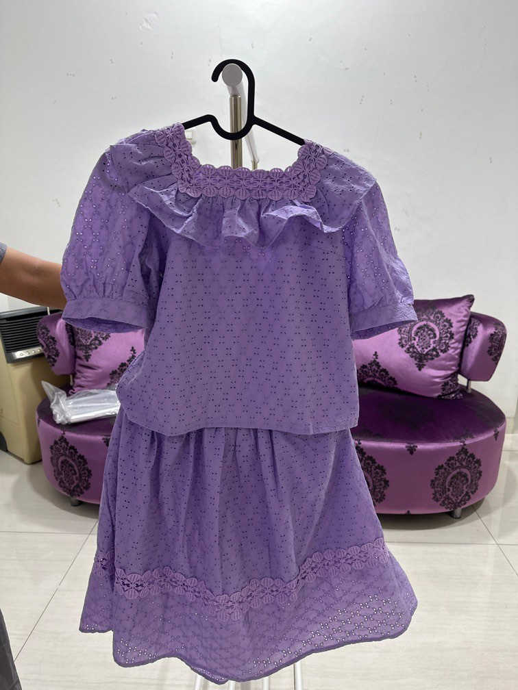 C83 purple katbol woman set, Fesyen Wanita, Pakaian Wanita, Lainnya di ...